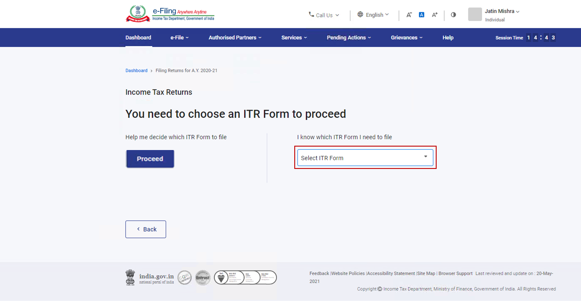 File Itr 1 Sahaj Online User Manual Income Tax Department